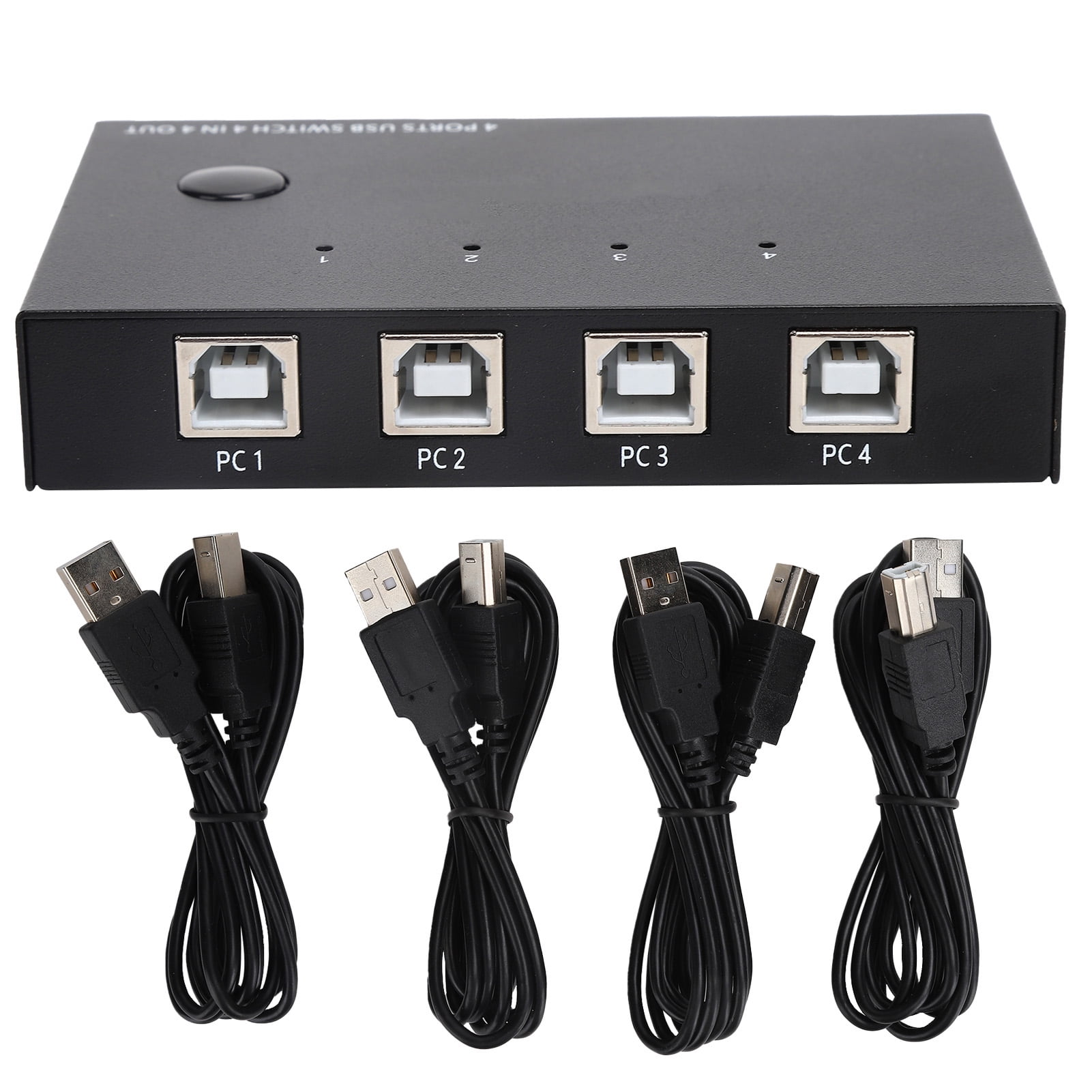 4 in 4 Out Switch USB Multiple Ports Signal Source Converter KVM Data ...