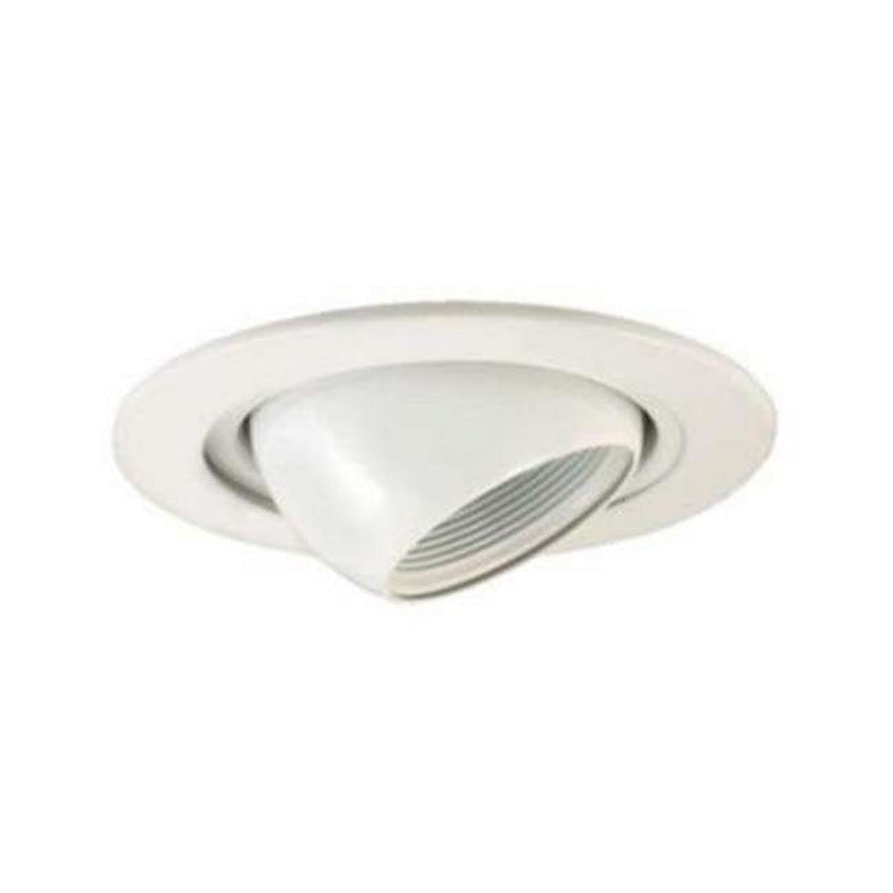 4 in. Aperture Low Voltage Trim With Adjustable Eyeball, White ...