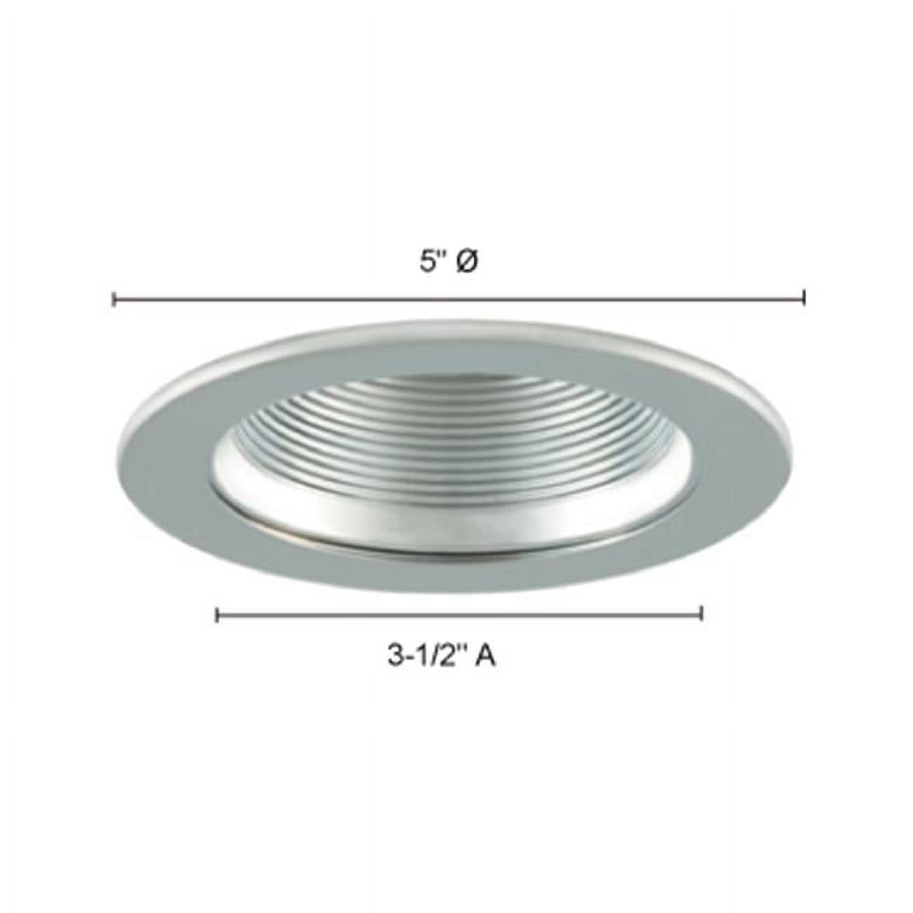 4 in. Aperture Low Voltage Trim With adjustable Step Baffle, White ...