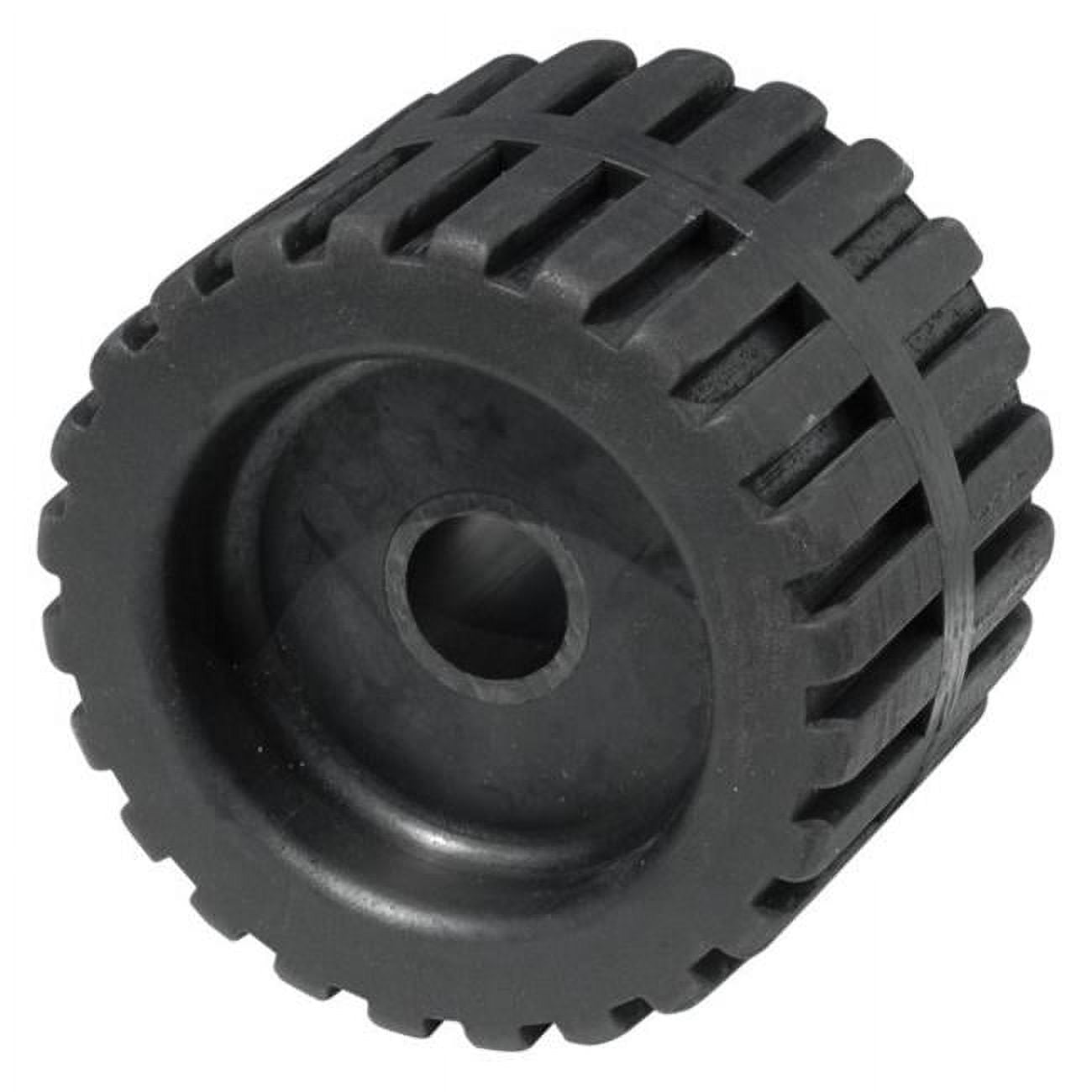 4 in. Black Rubber Ribbed Wobble Roller for 1.24 in. Shaft - Walmart.com