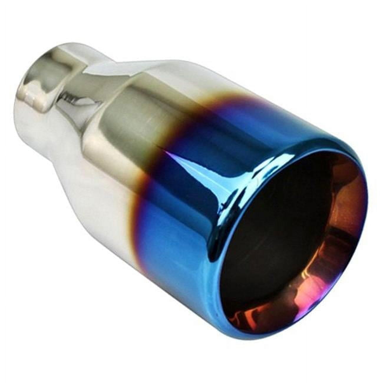 4 in. Blue Flame Series Round Straight Cut Double-Wall Exhaust Tip ...