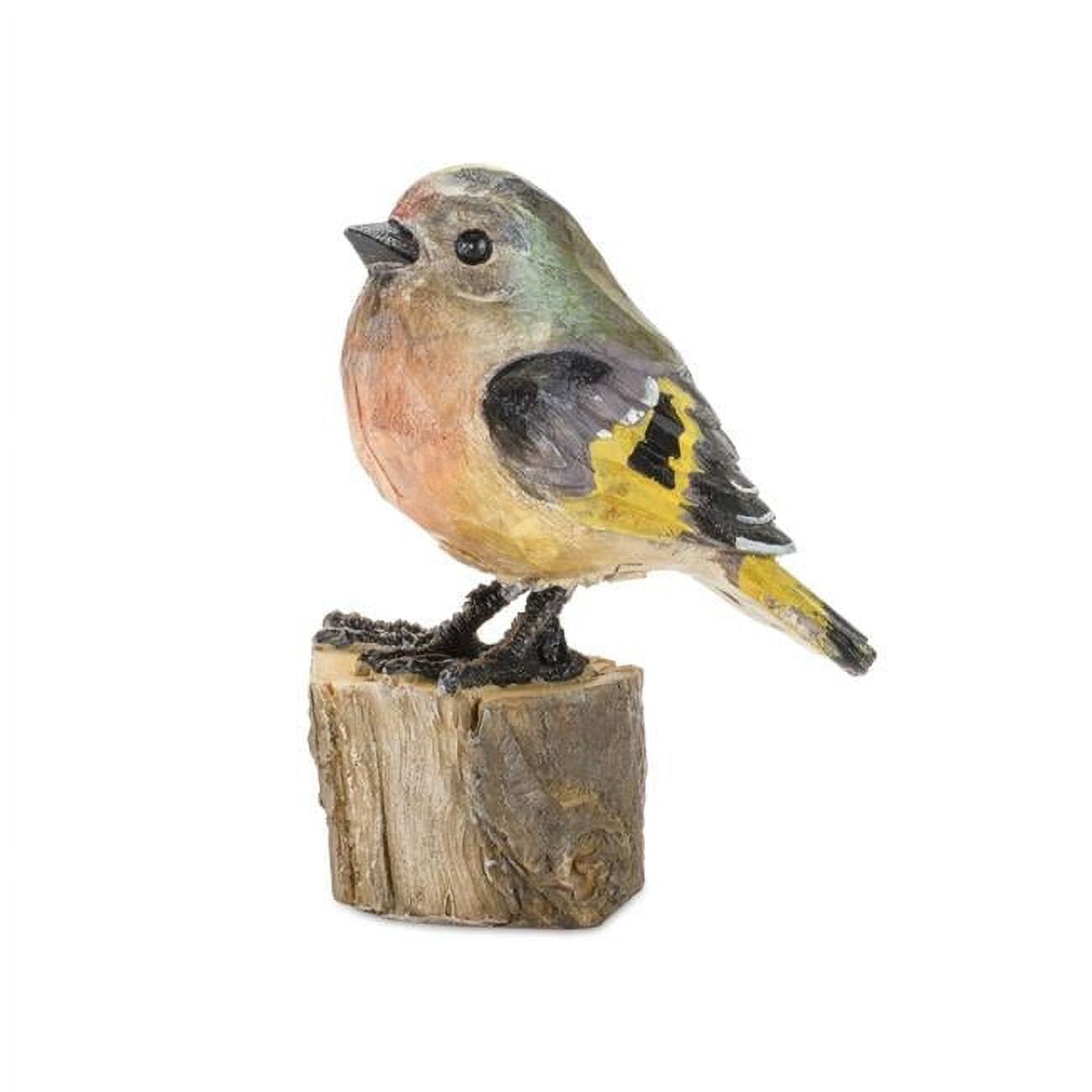 4 in. Brown & Gold Polyresin Bird Bird Figurine, Set of 6 - Walmart.com