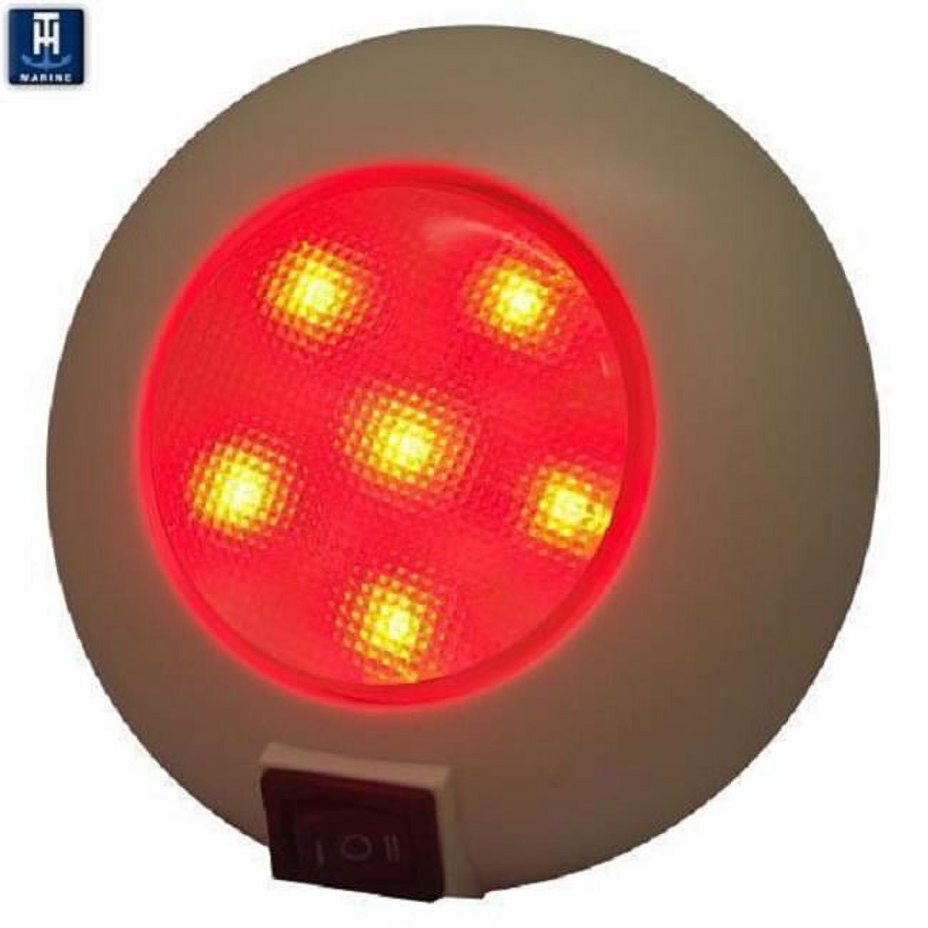 4 in. Dia. LED Surface Mount Dome Light with Switch, Red - Walmart.com