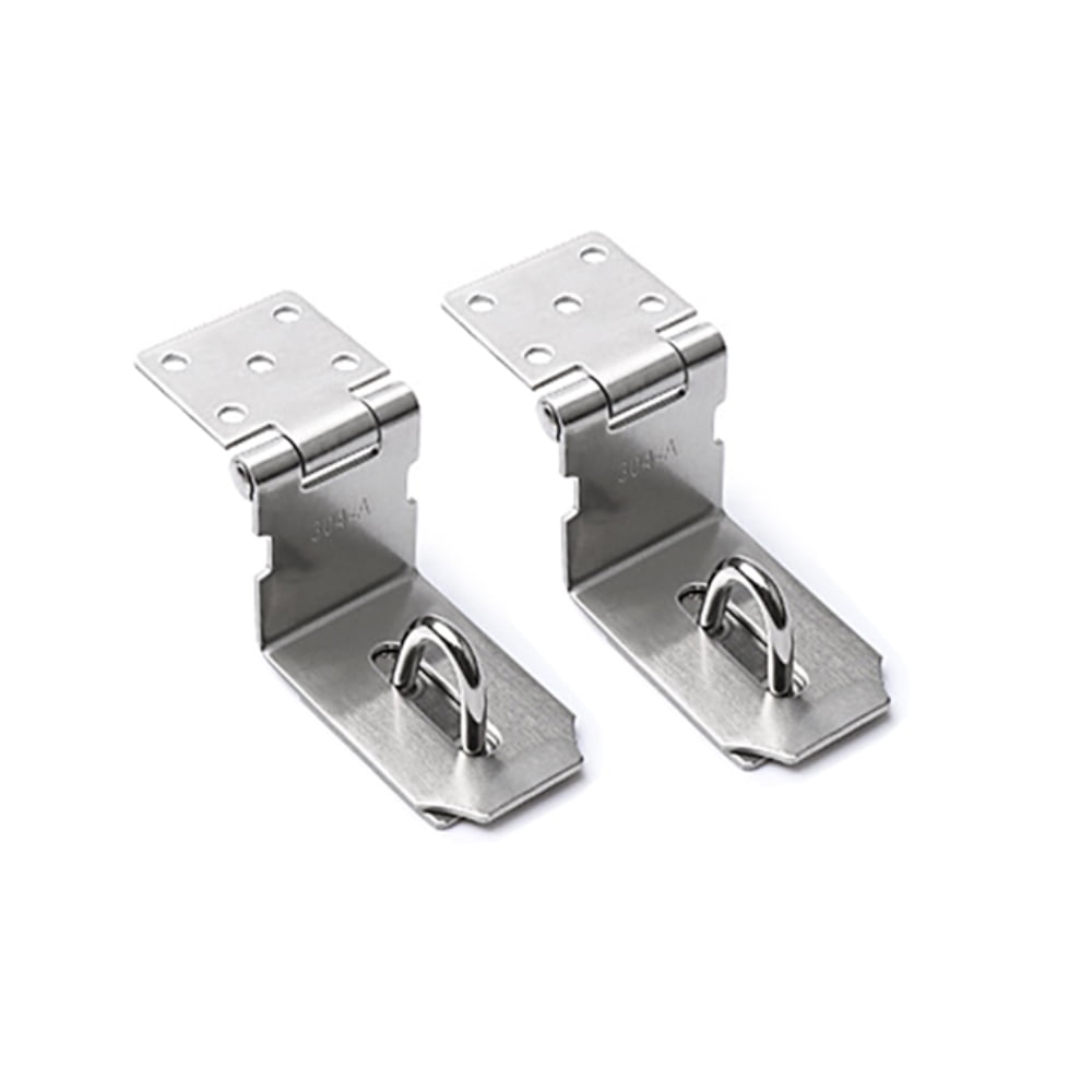 4 in. Heavy-Duty Fixed Staple Safety Hasp (2-Pack) - Walmart.com