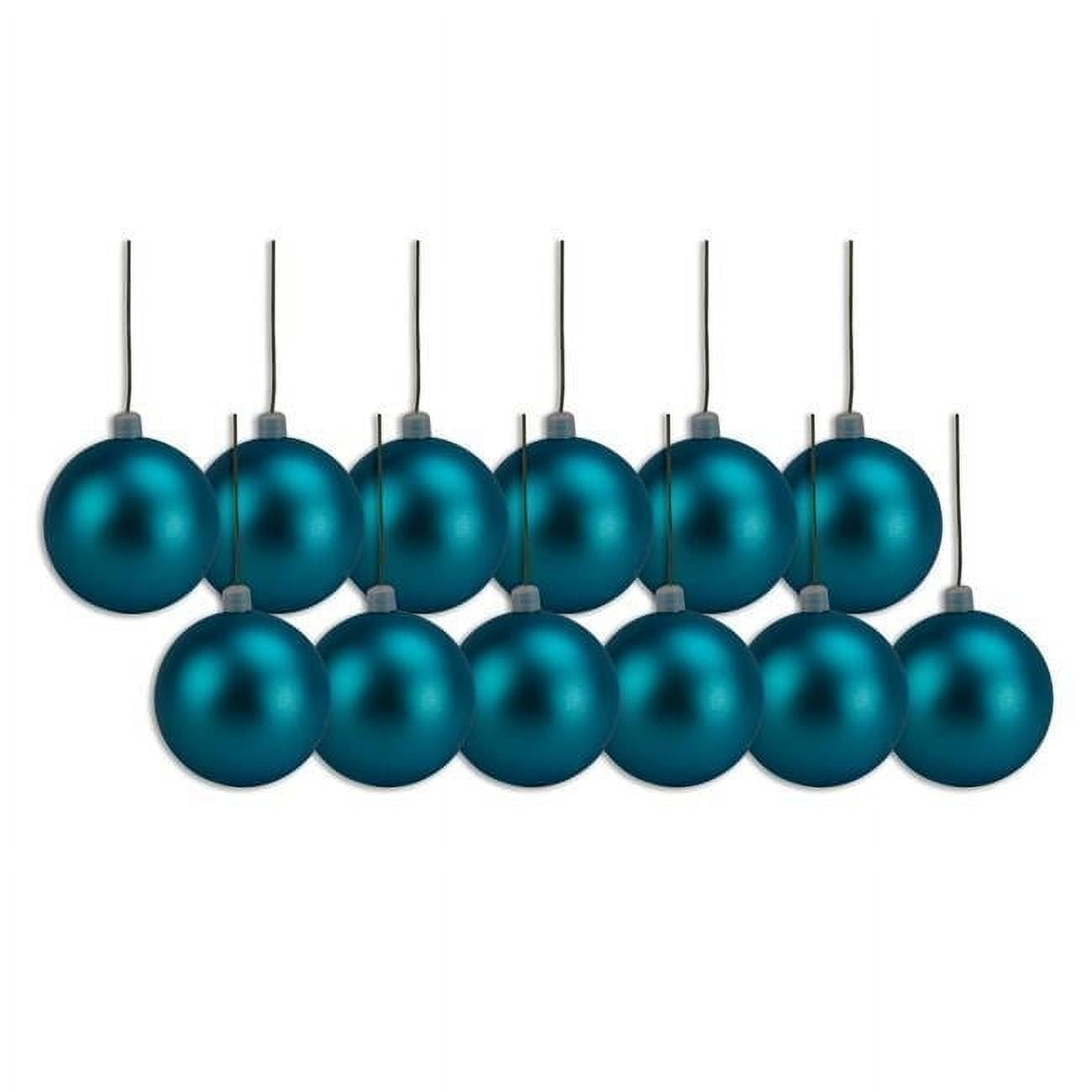 4 in. Matte Ball Ornament with Wire, Aqua - Pack of 12 - Walmart.com