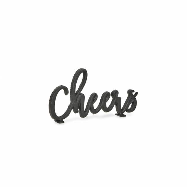 4 in. Metal Cheers Hand Painted Sculpture, Black - Walmart.com