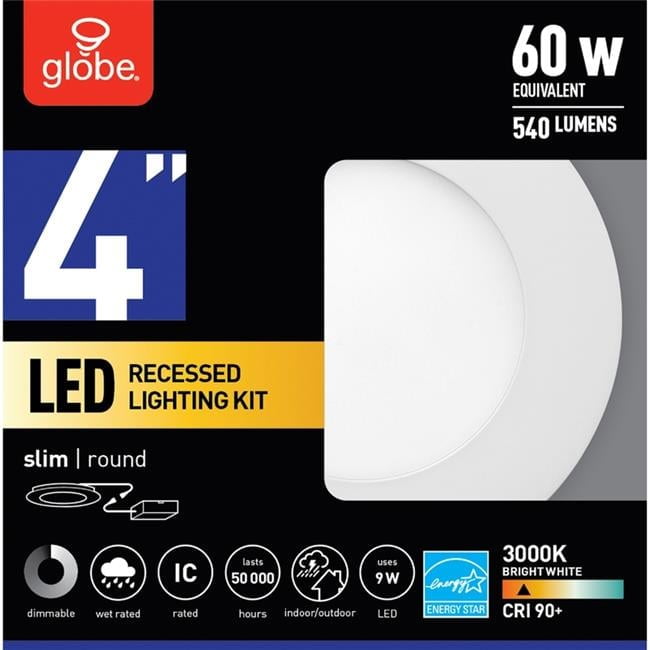 4 in. Metal LED Recessed Light, Frost White - 60 watt - Walmart.com