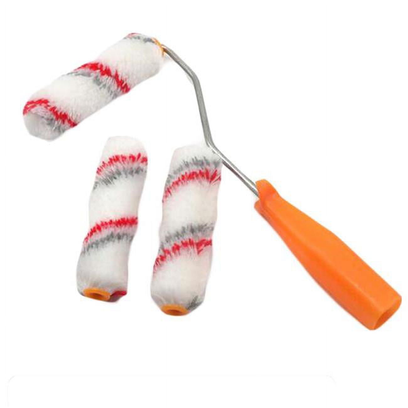 4 in. Mini Acrylic Roller Brush Covers with 2 Handles, Multi Color - 20 ...