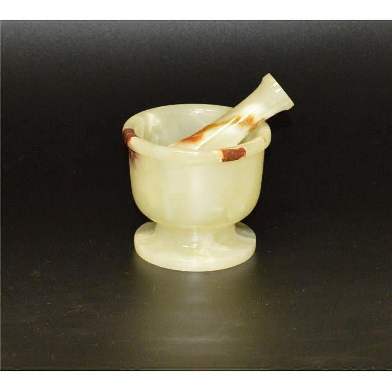 4 in. Modern Style Mortar & Pestle Set, Light Green Onyx - Walmart.com