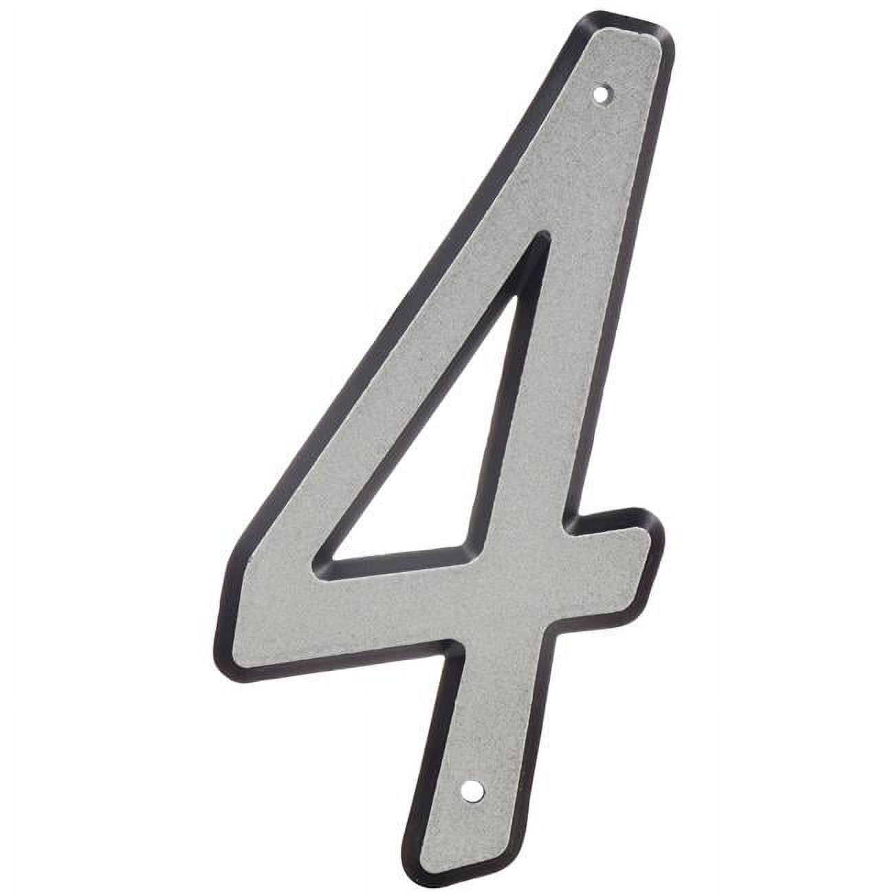 4 in. Nail-On Reflective Plastic House Number - 4 - 3 Piece - Walmart.com