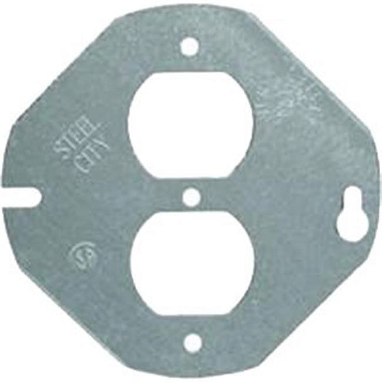 4 in. Octagon Flat Box Cover for Duplex Receptacle - Walmart.com