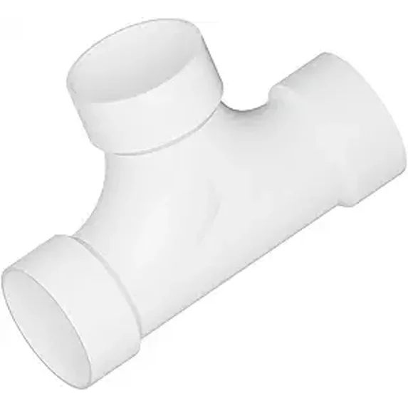 4 in. PVC DWV 2-Way Cleanout H x H x H, White PVC Drain, Waste & Vent ...