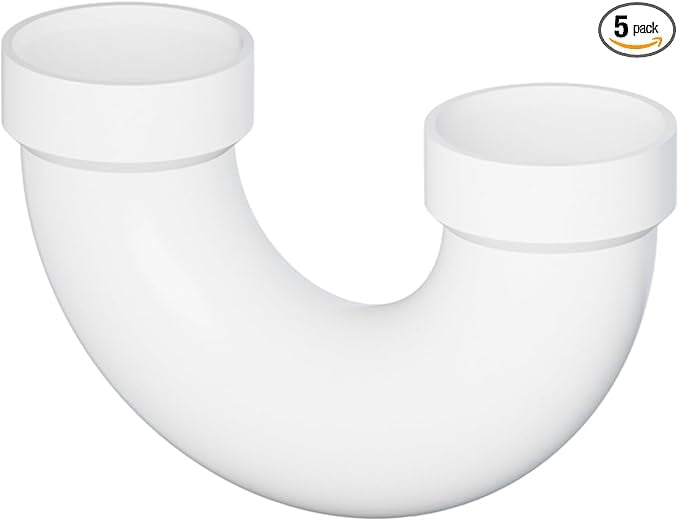 4 in. PVC DWV Return Bend H x H, White PVC Drain, Waste & Vent Fitting ...