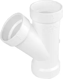 4 in. PVC DWV Wye Hub, White PVC Drain, Waste & Vent Fitting, (5 Pack ...