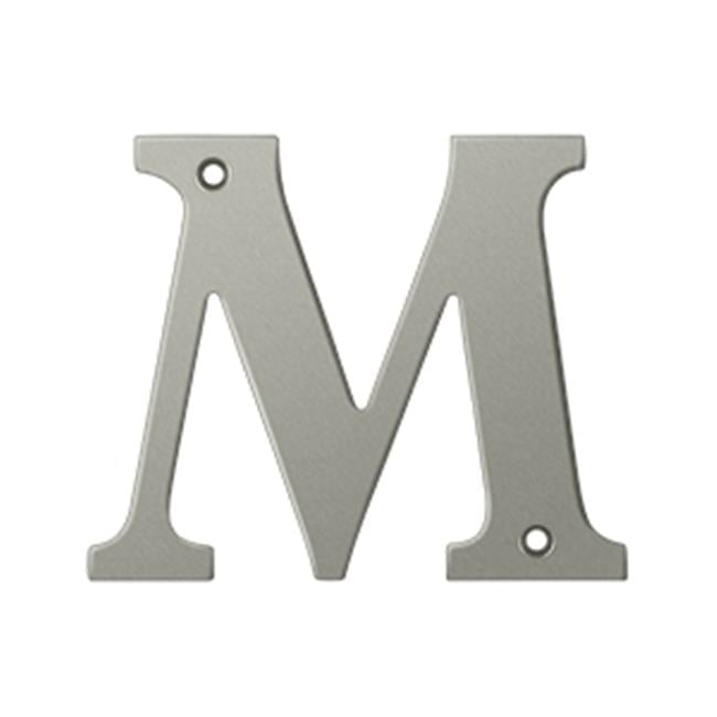 4 in. Residential Letter M- Satin Nickel - Solid - Walmart.com