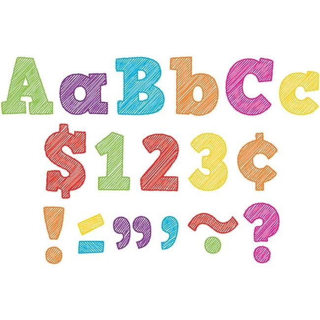 4 in. Scribble Bold Block Letters Combo Pack - Pack of 3 - Walmart.com