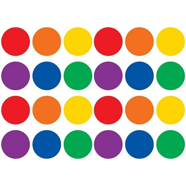 4 in. Spot On Dry-Erase Desktop Writing Spots Colorful Circles, Multi Color - Pack of 2 ...