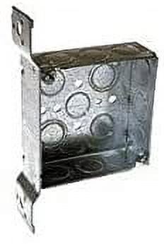 4 in. Square Welded Box, 1-1/2 Deep with 1/2 & 3/4 in. TKO'S and Universal Bracket 25-Pack ...