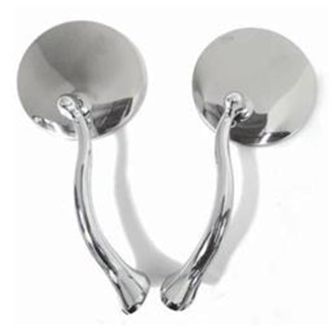 4 in. Stainless Steel Retro Street Rod Mirrors - Walmart.com