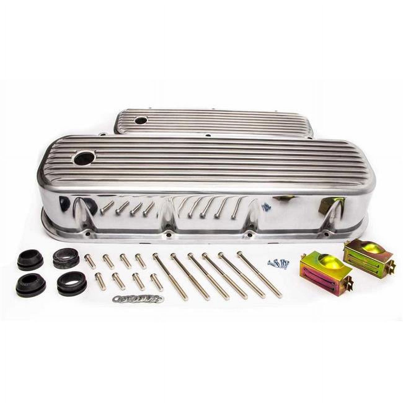 4 in. Tall Height Baffled Breather Hole Valve Cover for Big Block Chevy ...