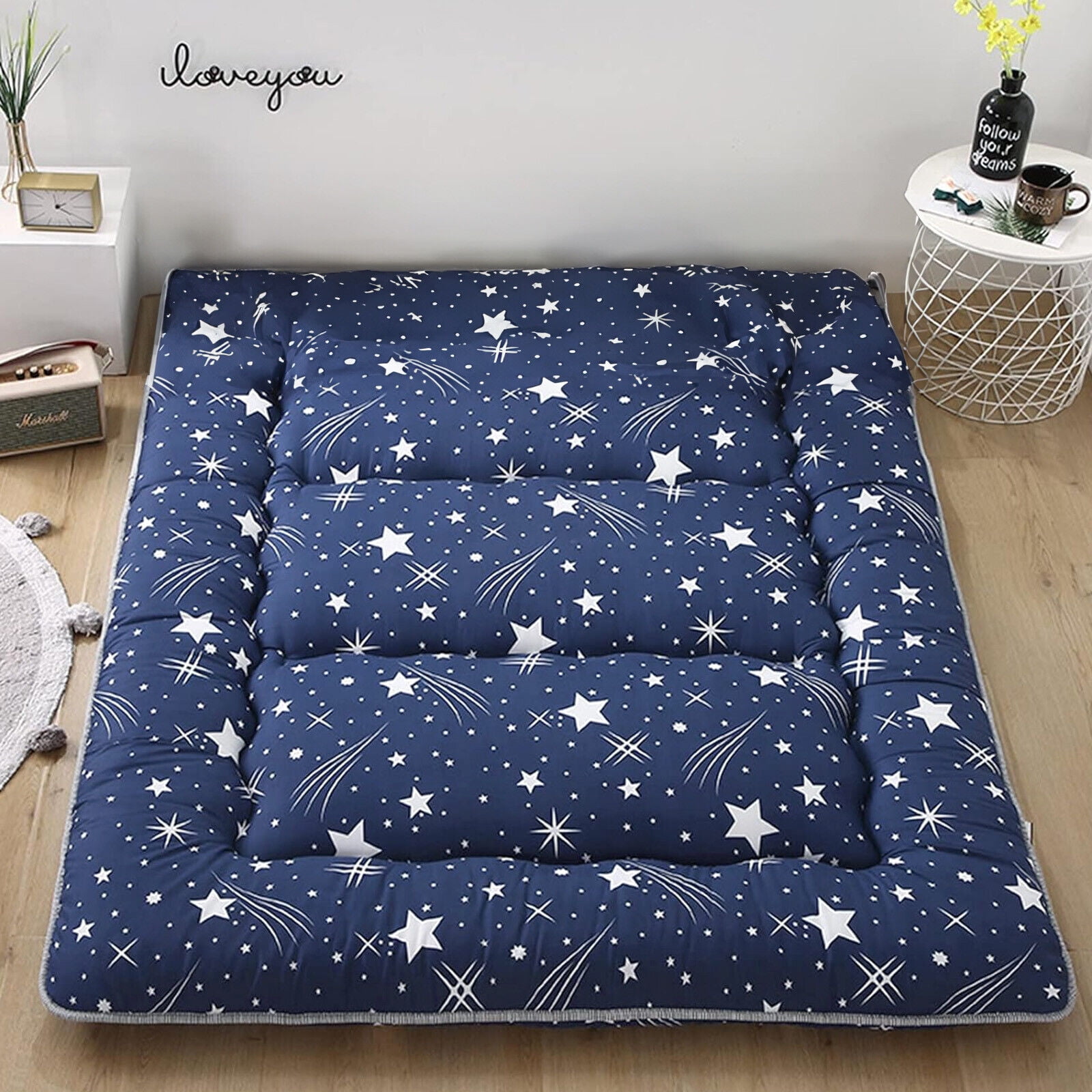 4 in Thick Japanese Floor Mattress Foldable Futon Mattress Sleeping ...
