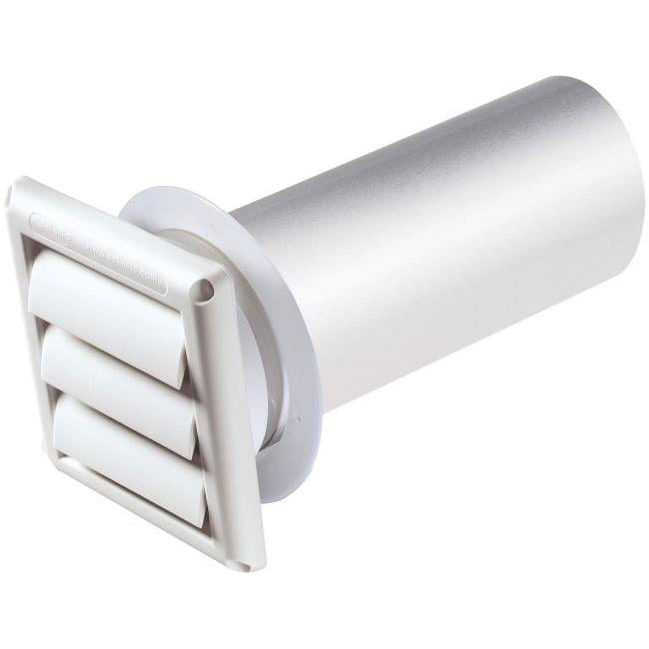4 in. White Plastic Louver Vent Hood with Tail Piece - Pack of 10 ...