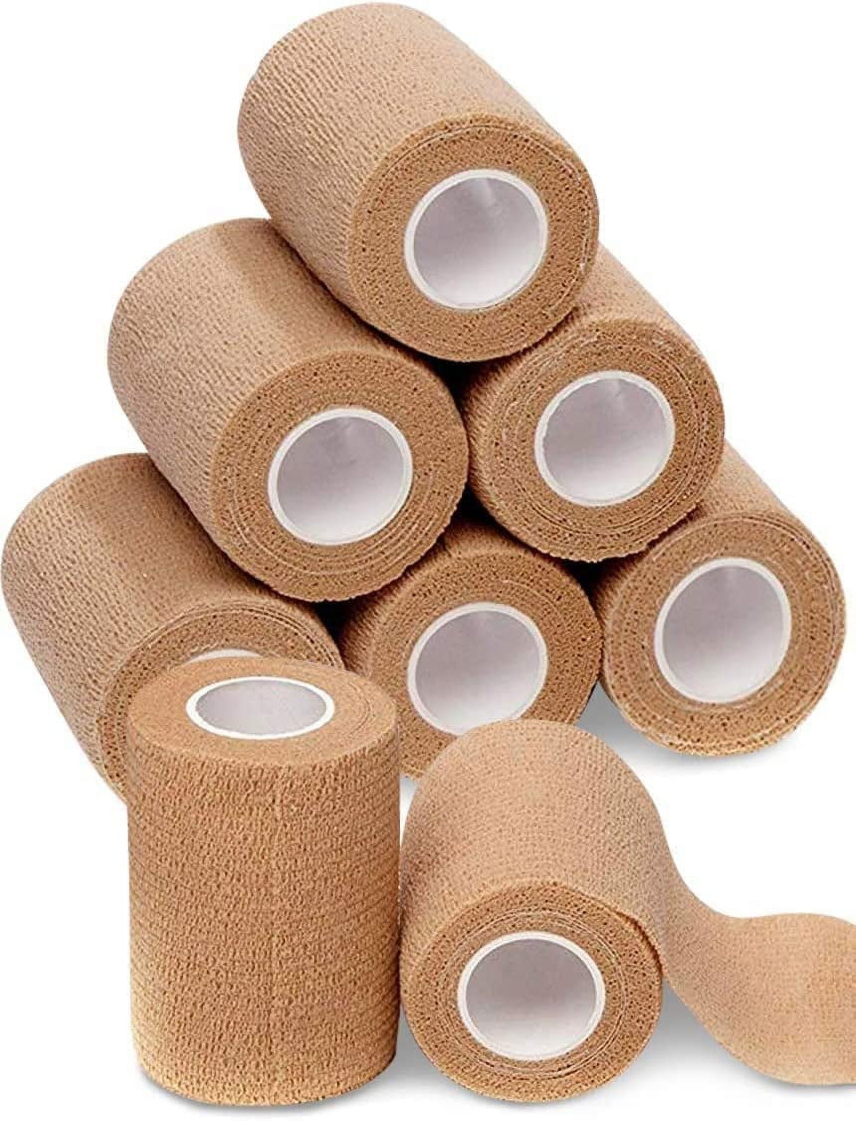 4-in Wide Self Adherent Cohesive Wrap Bandages (8 Pack), 5 yds Self ...
