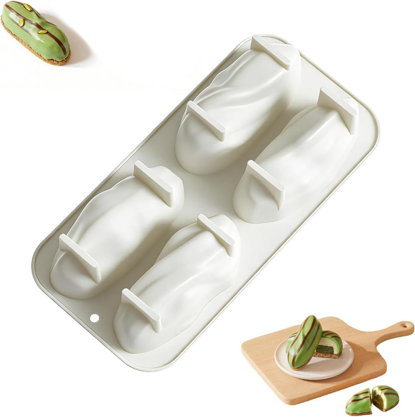 4-in-a-row pistachio nut shaped mousse French chiffon cake food grade ...