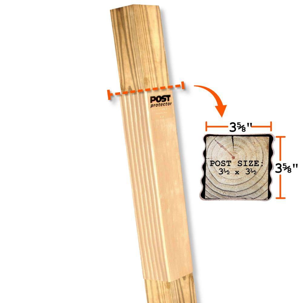 4 in. x 4 in. x 30 in. In-Ground HDPE Fence Post Decay Protection ...