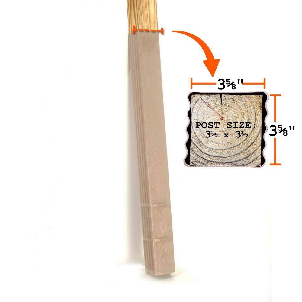 4 in. x 4 in. x 42 in. In-Ground Fence Post Decay Protection - Walmart.com