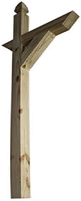 4 in. x 4 in. x 6 ft. Pressure-Treated Southern Pine Gothic Mailbox ...