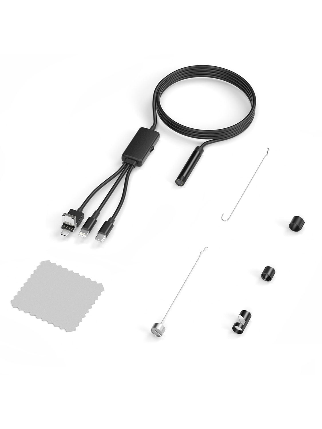 4 in1 Endoscope Camera, 1080P HD Borescope with 6 LED Lights, Borescope ...
