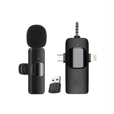 XINNIUT iPhone Android Wireless Lavalier Microphone - 2 Bluetooth Lapel ...