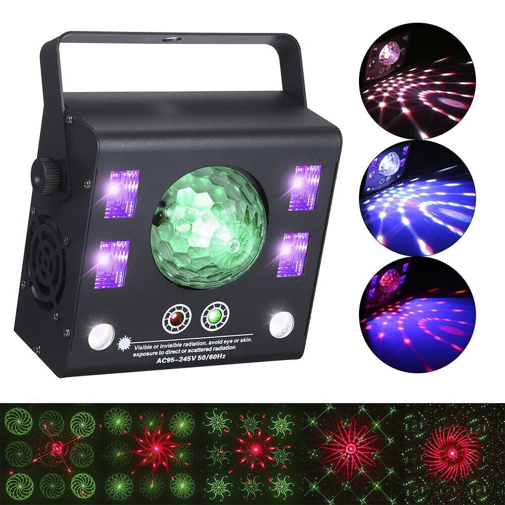 4 in1 RGB Pattern Strobe Beam Light DJ Mixed DMX Disco Party Light ...