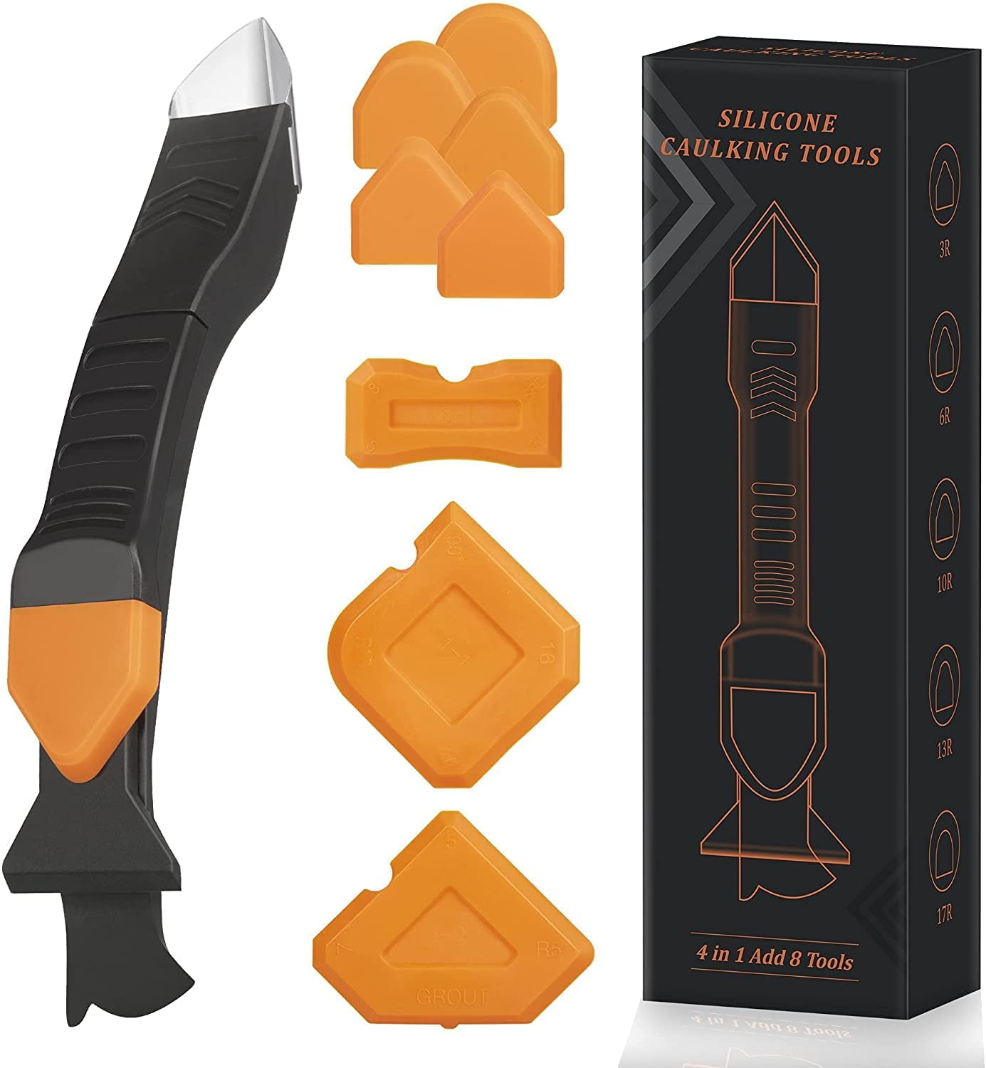 4 in1 Silicone Caulking Tools, Silicone Sealant Finishing Tool, Dried ...