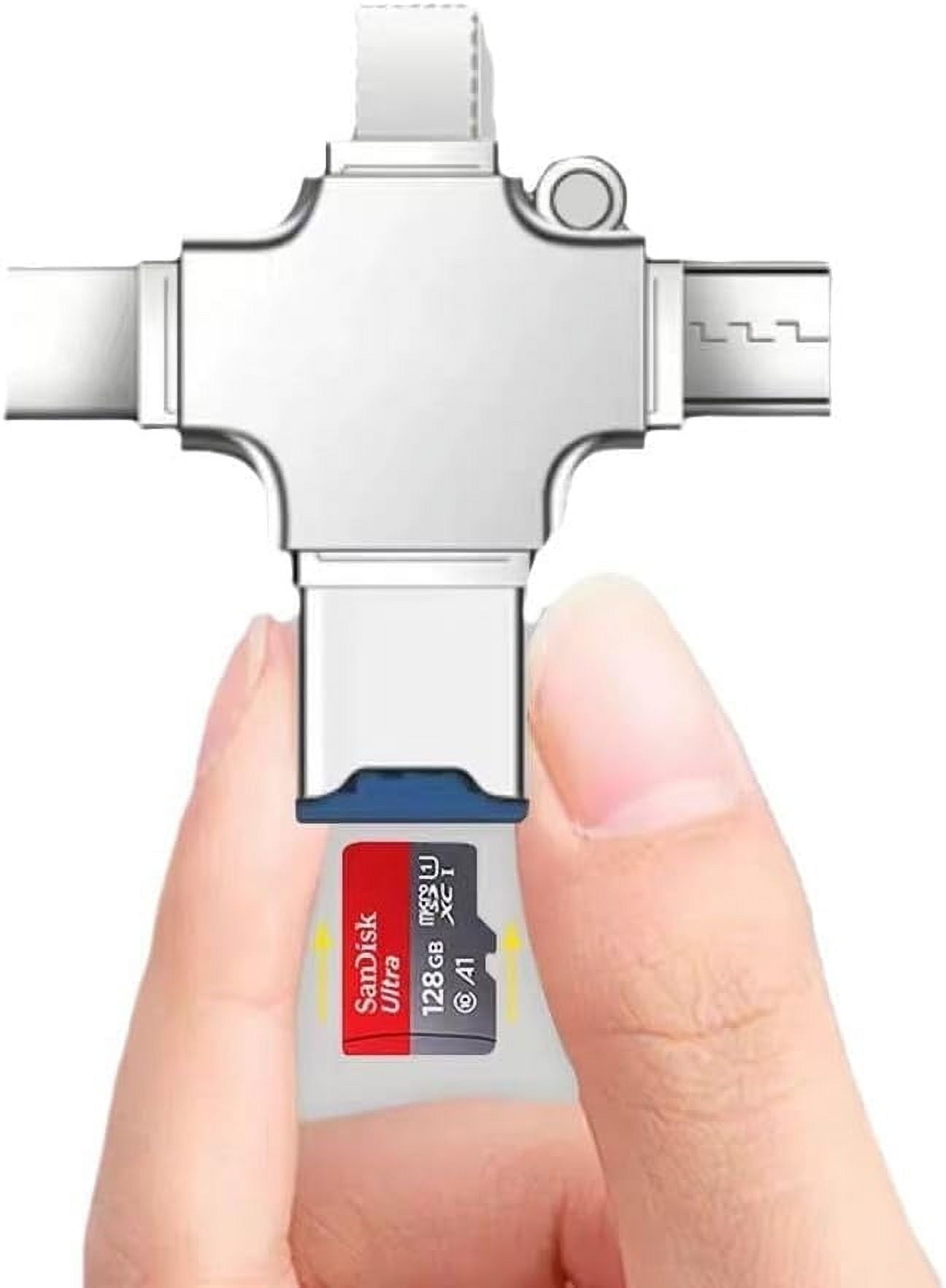 4 in1 USB OTG Adapter with Lightning USB Type C Micro USB Port,Photo ...