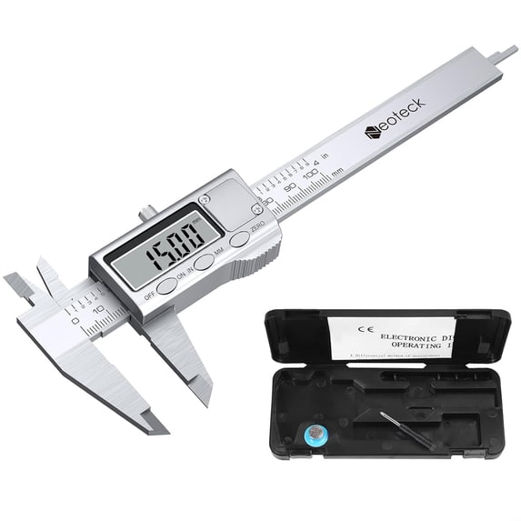 4 inch/100mm Digital Caliper, Stnless Steel Electronic Calipers ...