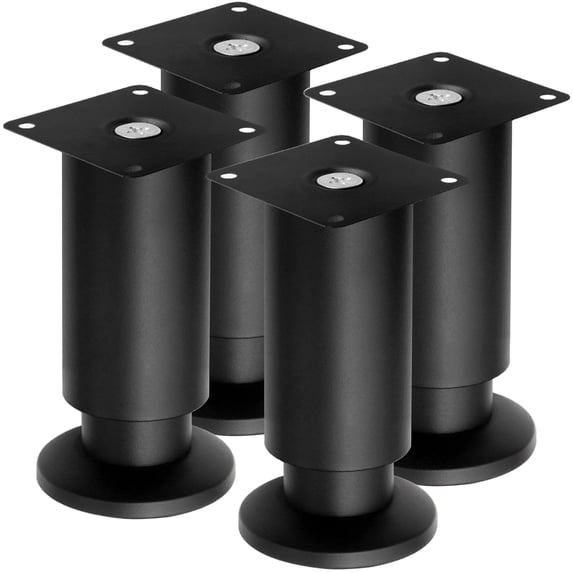 4 inch / 10cm Metal Furniture Legs, Tchosuz Pack of 4 Modern Stainless ...