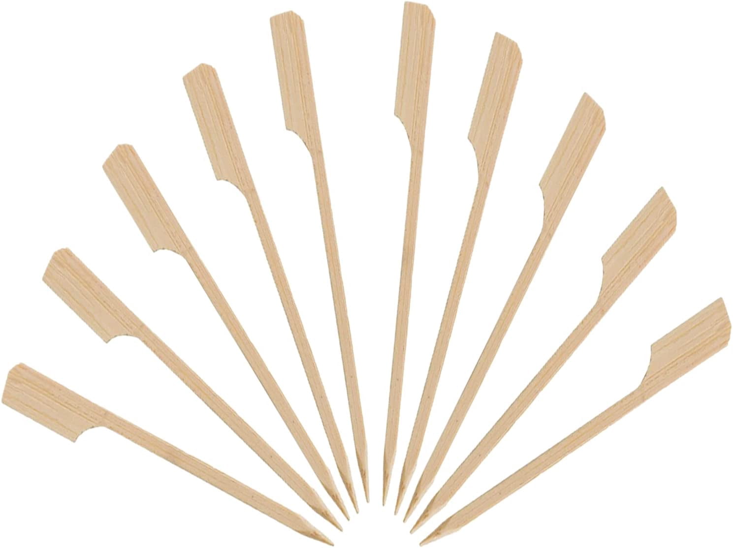 4” inch 400Pcs Bamboo Wood Paddle Picks Skewers Toothpicks for Cocktail ...