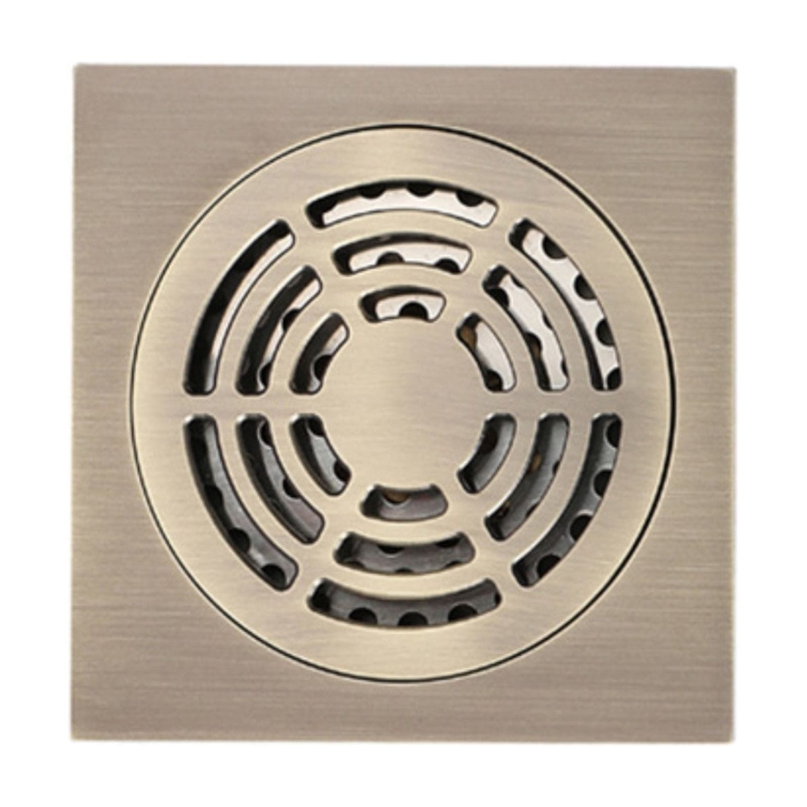 4 inch Copper Shower Drain with Removable Strainer Cover, Square ...