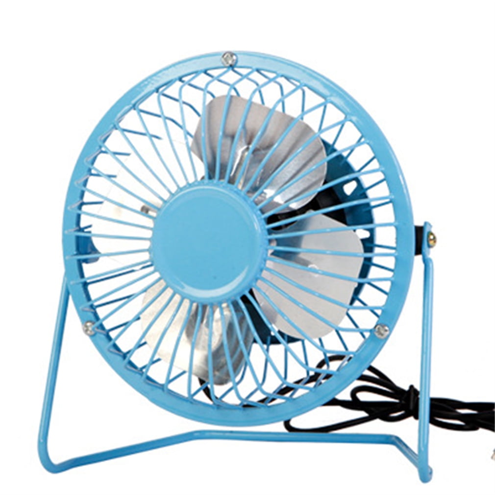 4 inch Desk Fan, Happon Mini Fan with Metal Construction, Powerful USB ...