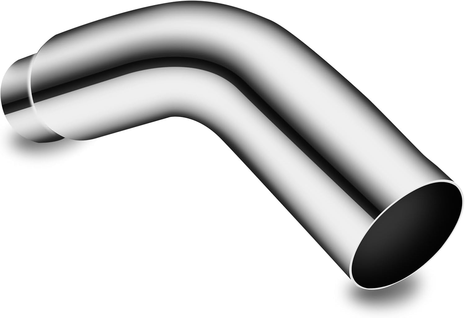 4 inch Diesel Exhaust, Exhaust Pipe Tip Elbow. 4'' Inlet 6'' Outlet 23'' Long chrome exhaust ...