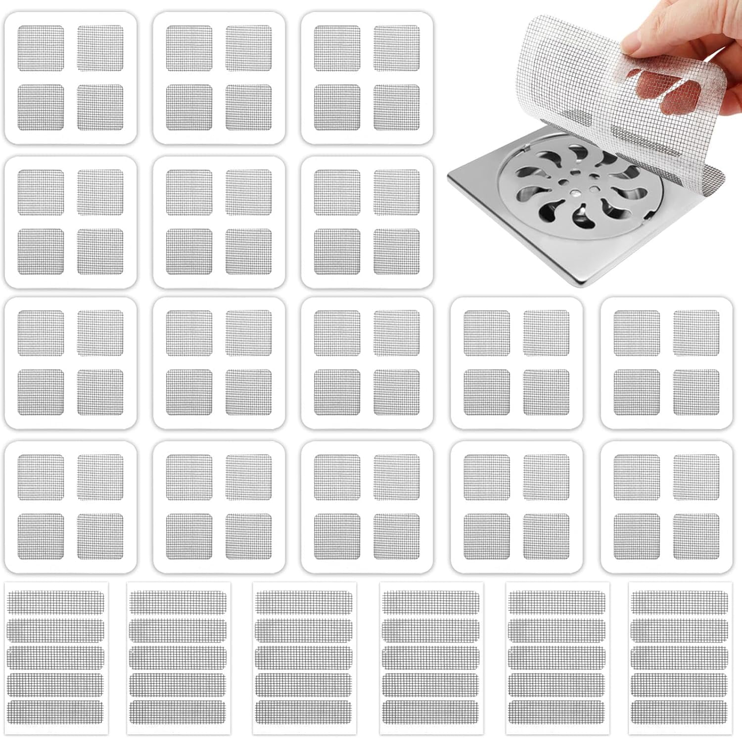 4 inch Disposable Shower Drain Cover Hair Catcher Shower Drain Mesh ...