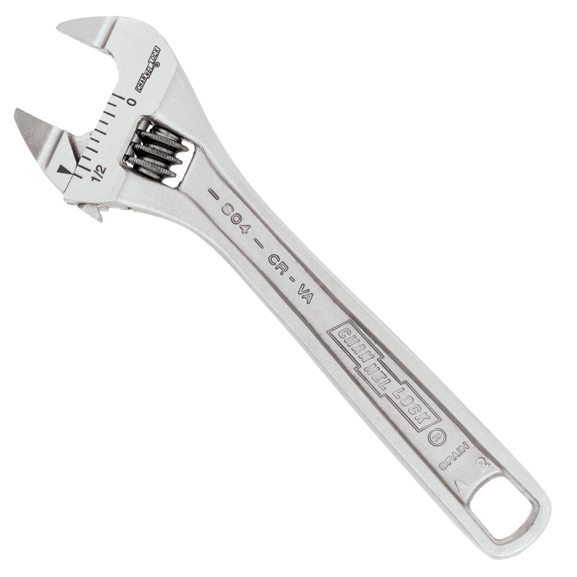 CHANNELLOCK 4-inch Adjustable Wrench, Precise .51-inch Extra Slim Jaw ...
