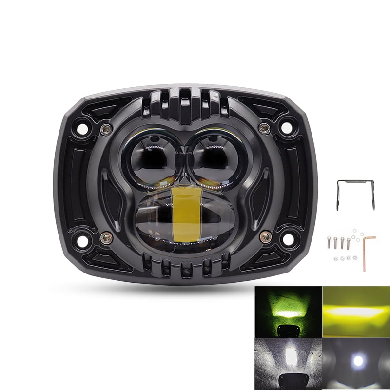 4 inch Flush Mount LED Pods Light Driving Fog light Square LED Work ...