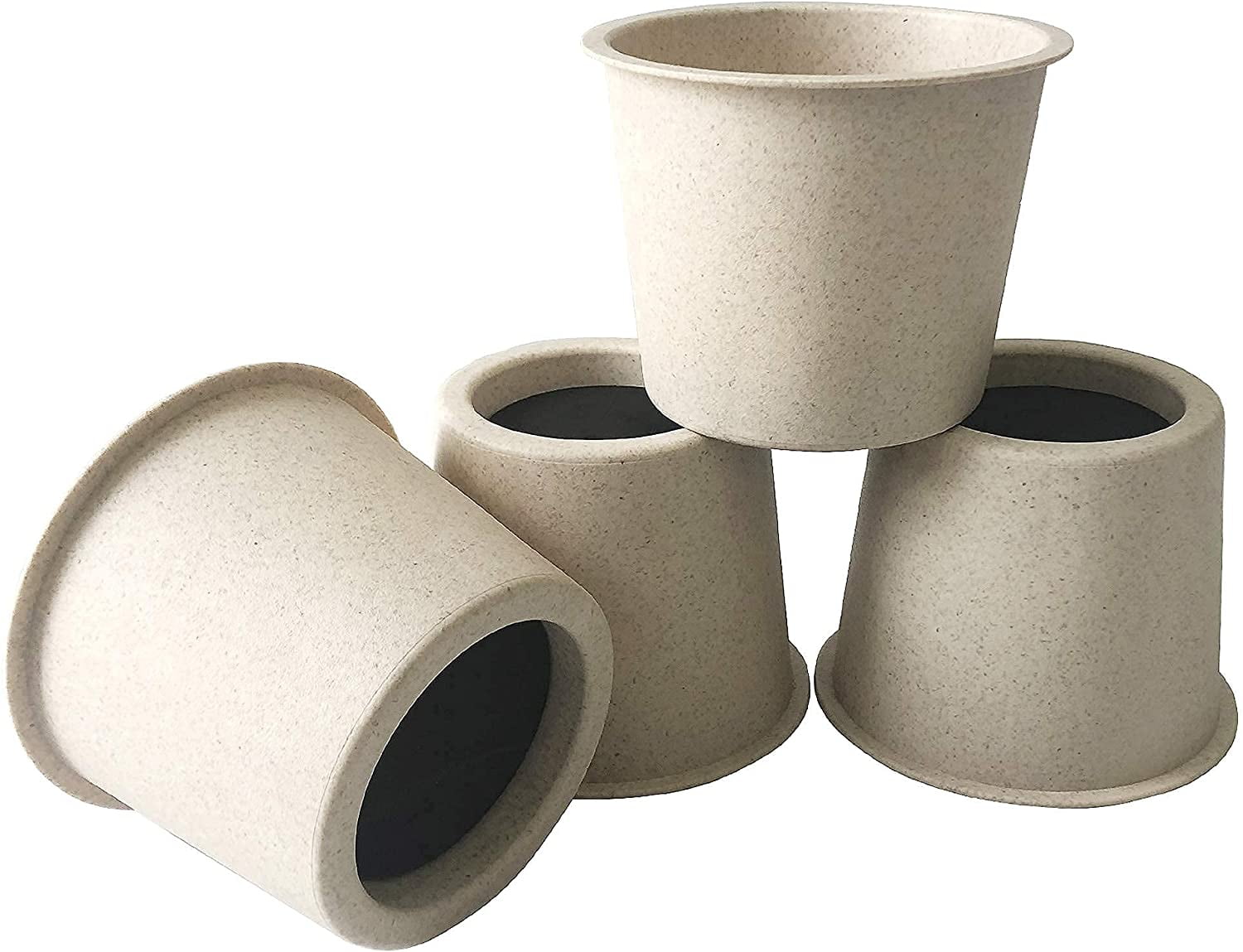 4 inch Furniture Risers, 4 Pack PP Material Bed Lifts, Lifts Up to ...