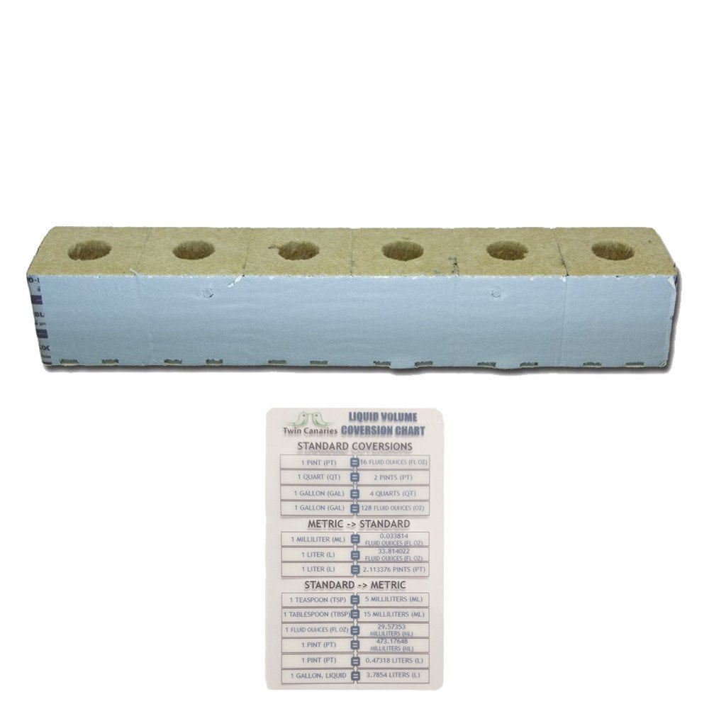 4 inch Grodan Delta 10 Grow Blocks, Rockwool Cubes, 6 Pack + Twin ...