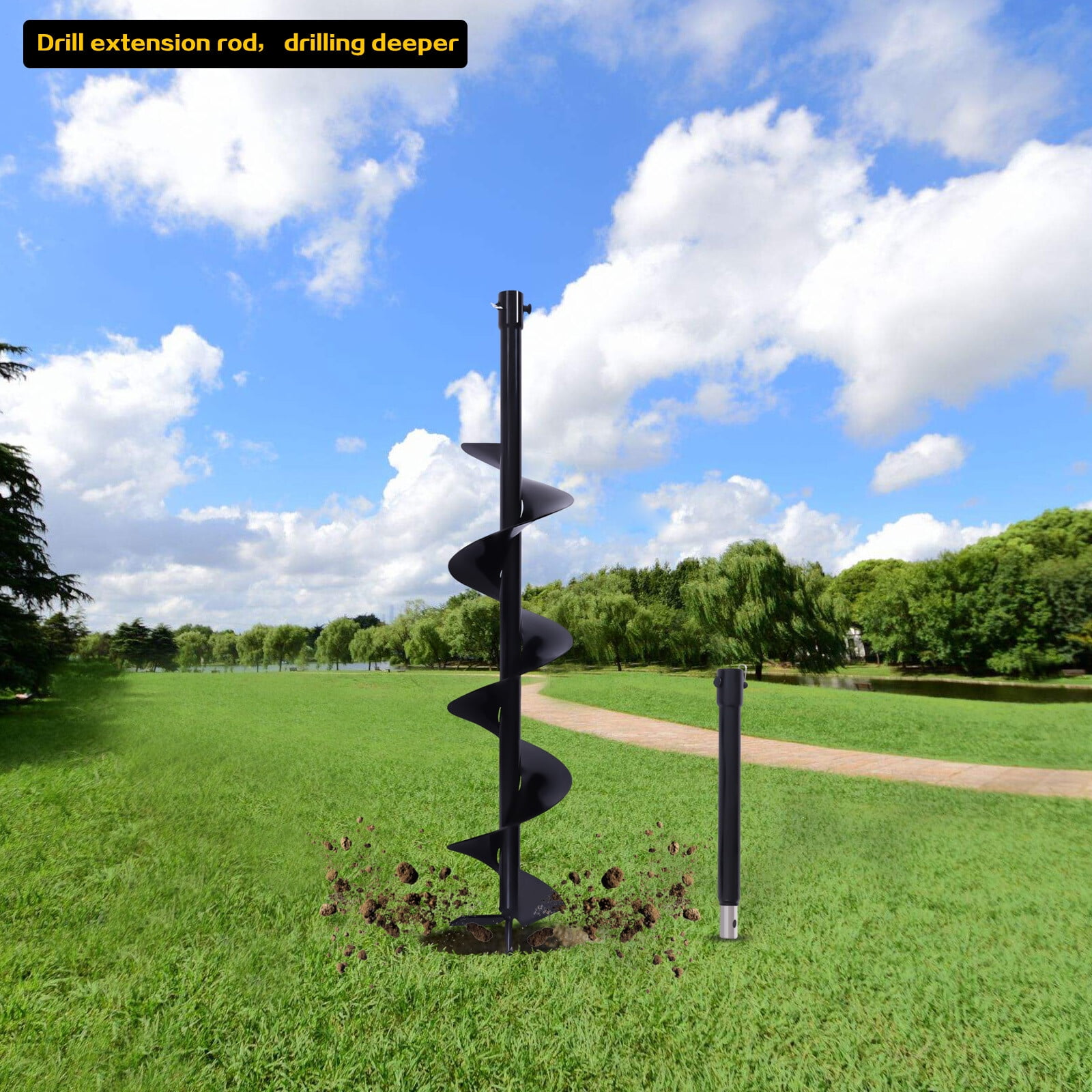 4-inch Hole Digging Dril Earth Auger Drill Bit Post Hole Drill Bit ...