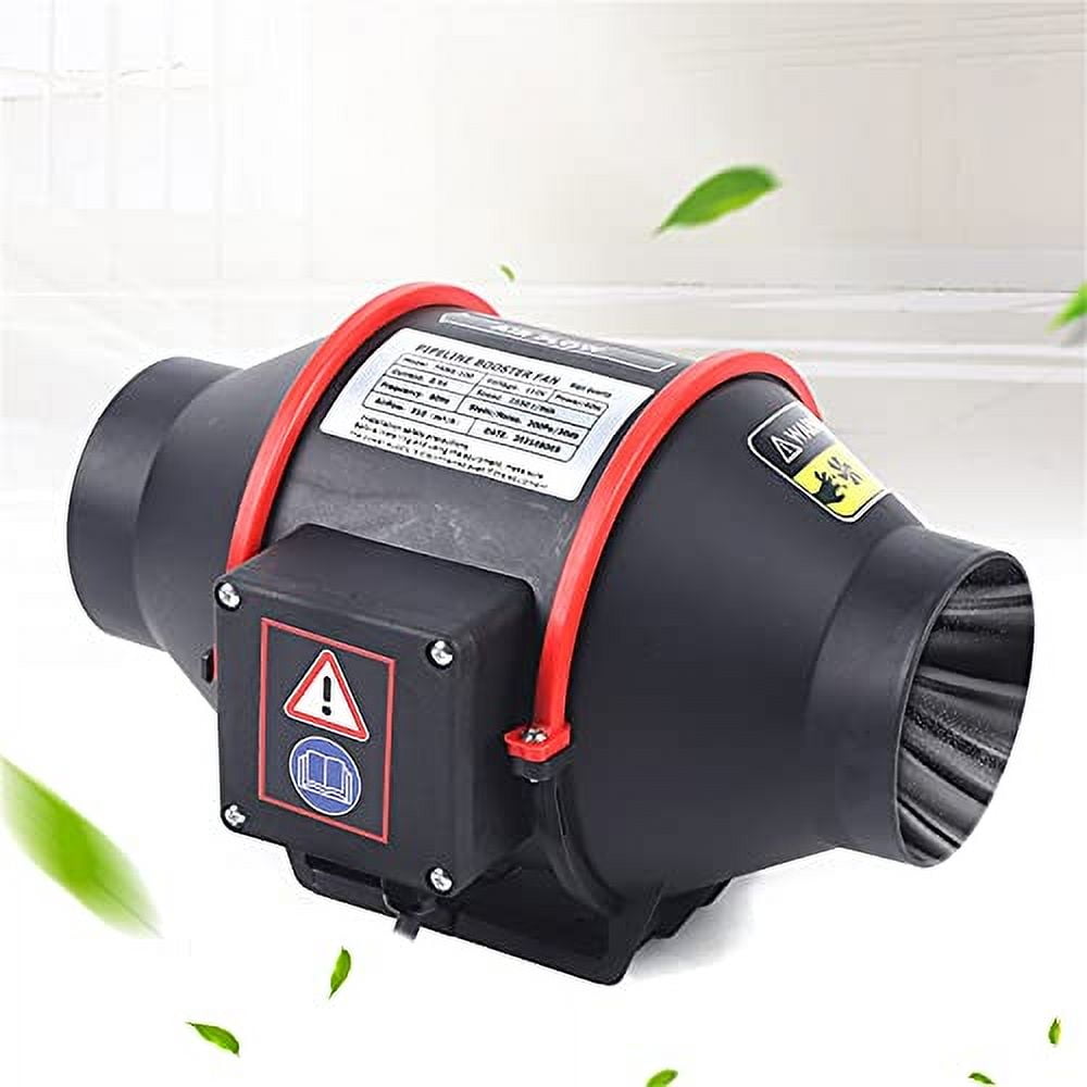 4 inch Inline Duct Fan Ventilation Fan Silent Waterproof Exhaust Duct ...