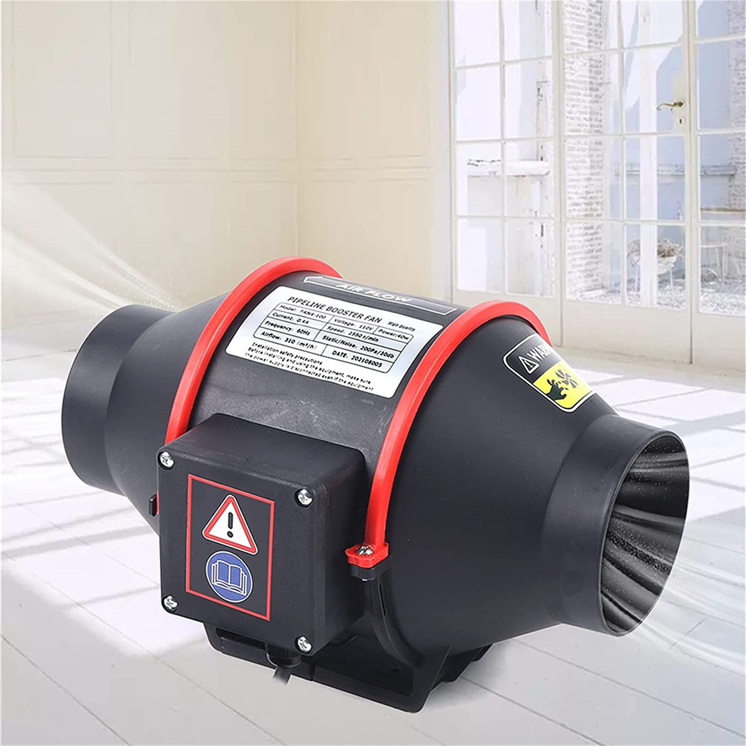 4 inch Inline Duct Ventilation Fan Silent Waterproof Exhaust Duct ...